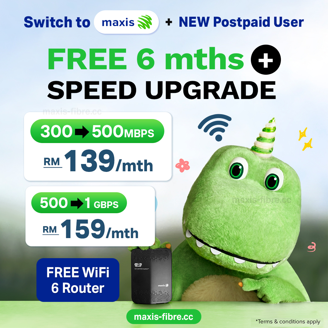 Get 3-Months Free New Subscription l Maxis Home Fibre